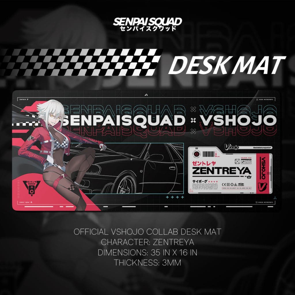 VShojo x Senpai Squad: Zentreya – Desk Mat – Senpai Squad