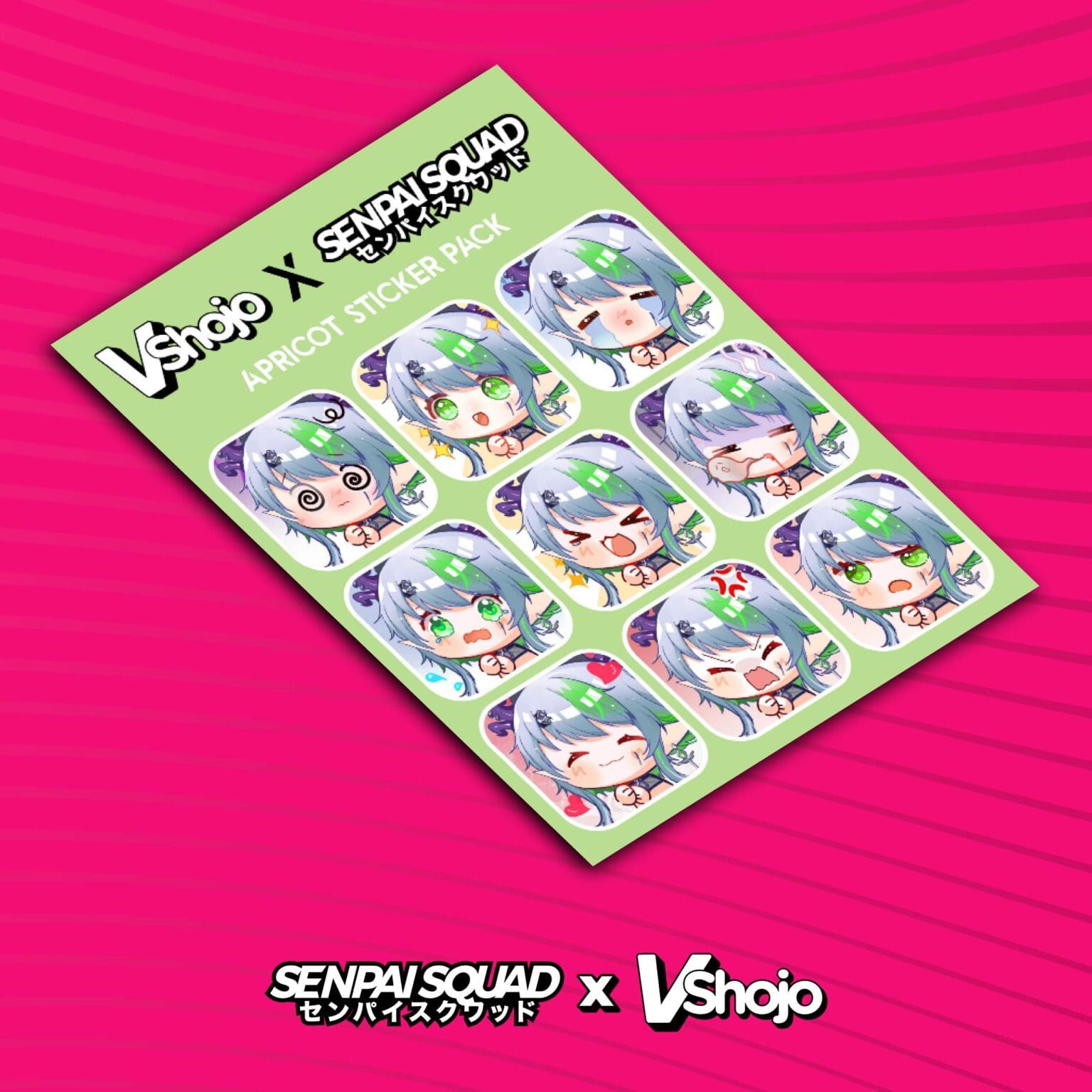 VShojo x Senpai Squad: Apricot Sticker Set – Senpai Squad