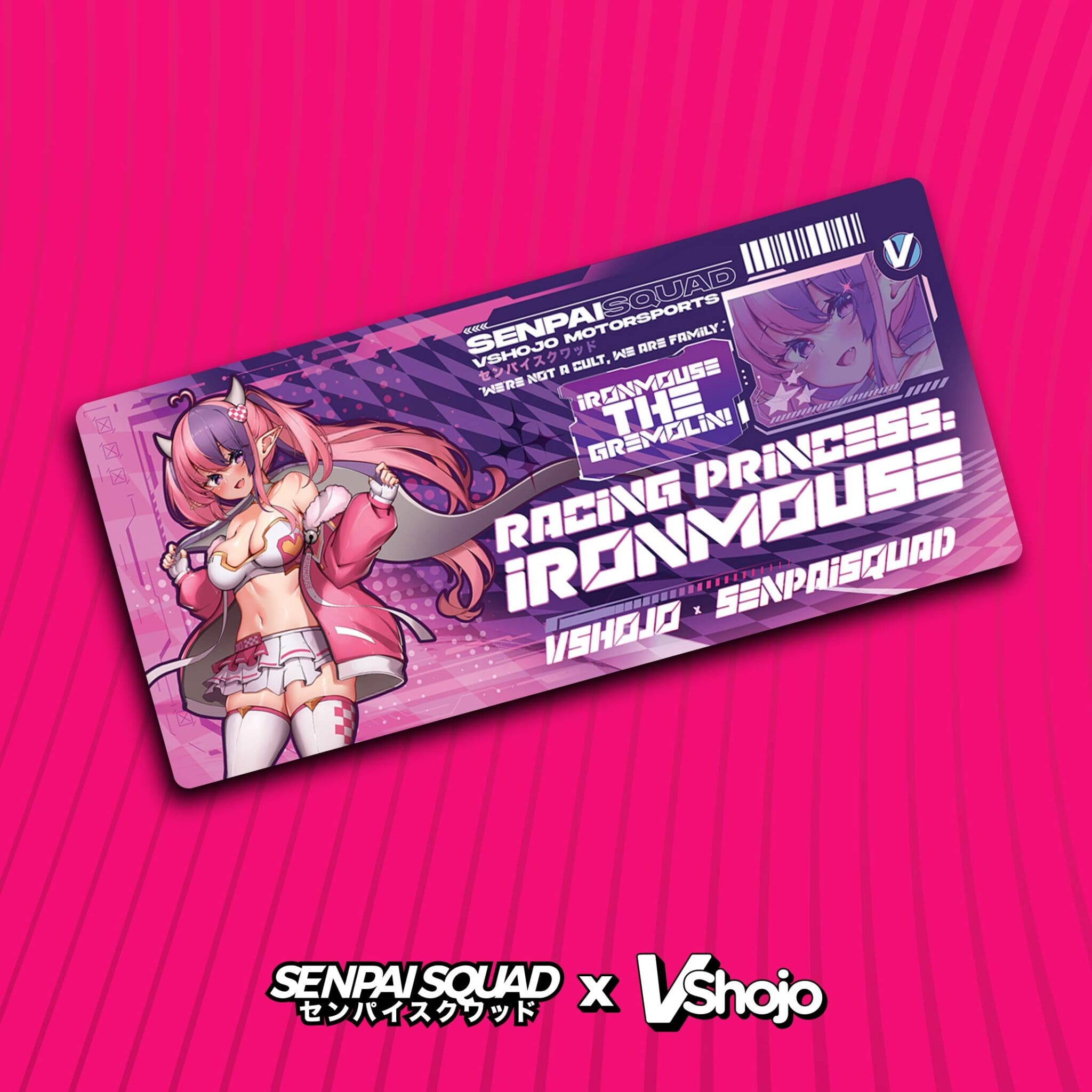 VShojo x Senpai Squad: Ironmouse Racing Princess V2 – Desk Mat – Senpai ...