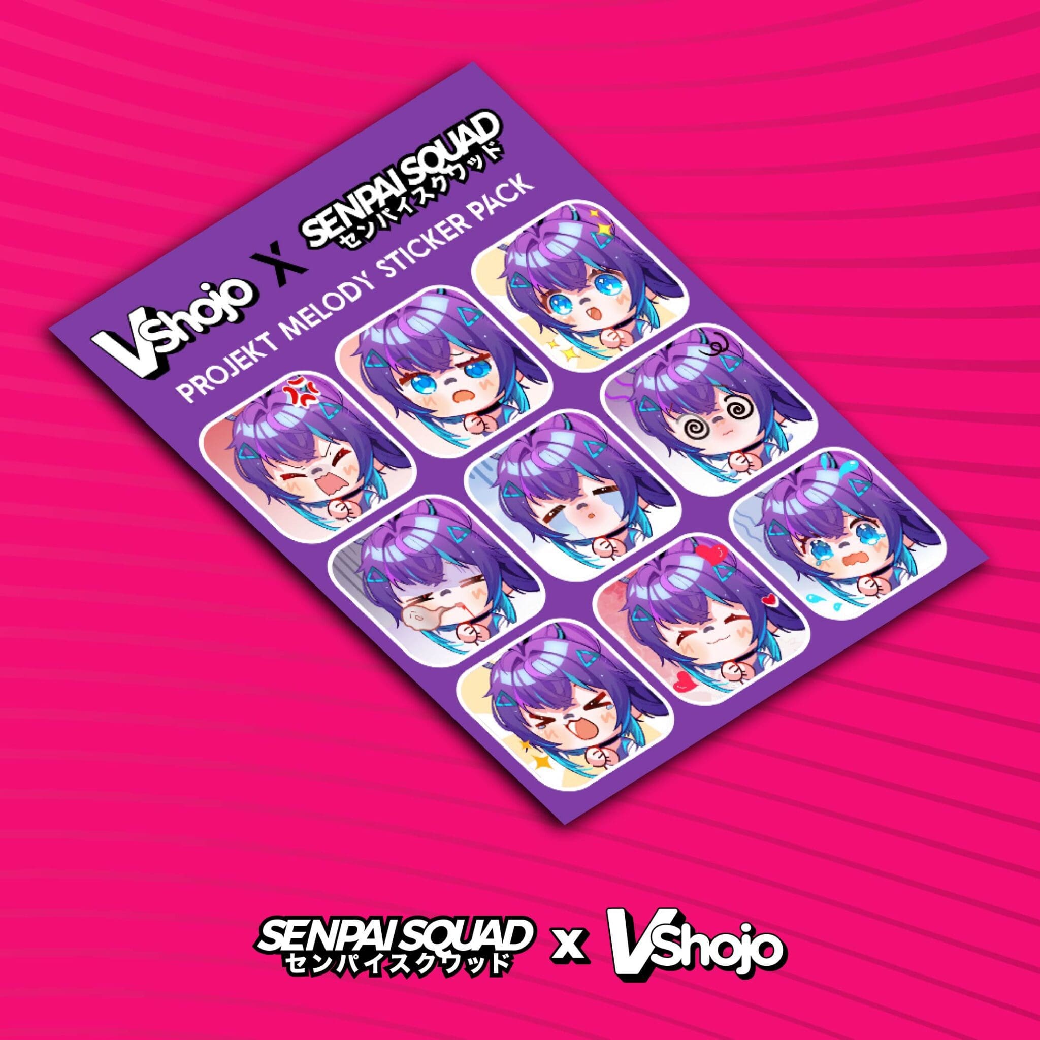VShojo x Senpai Squad: Projekt Melody Sticker Set – Senpai Squad